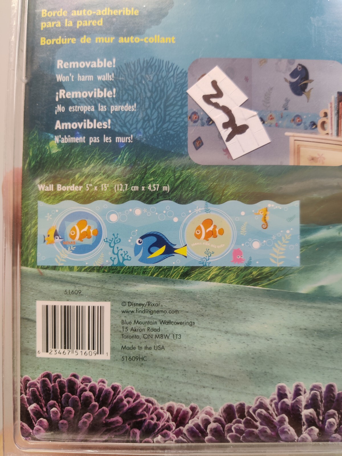 Rare Finding Nemo Disney Wall Border Roll Self stick 5 Yard New | eBay