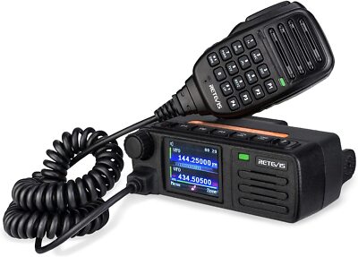 Retevis RT73 Digital Mobile Transceiver DMR Dual Band Mobile Radio GPS ...