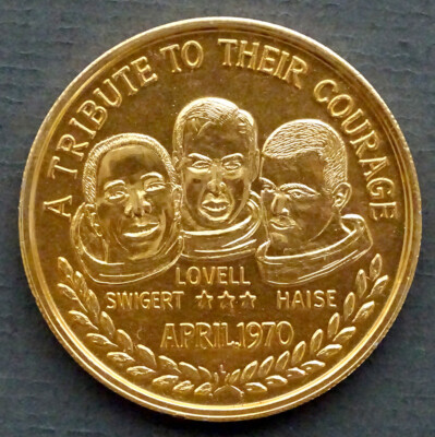 1970 Original APOLLO XIII NASA MISSION Vintage MARDI GRAS DOUBLOON ...