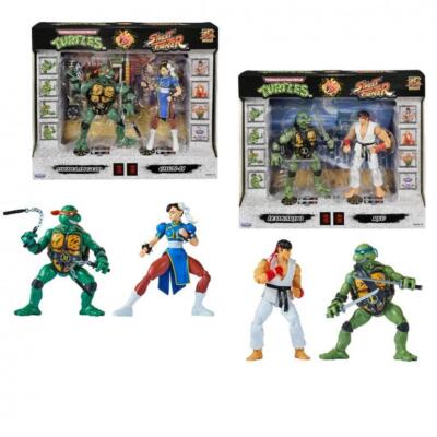 Street Fighter Leonardo + Ryu Ninja Turtle Official Action Figures Gift ...