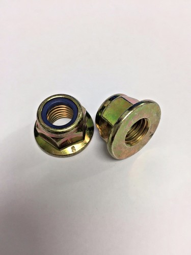 Qty 400 Hex Flange NYLON Lock Nut M14 (14mm) Zinc Plated High Tensile ...
