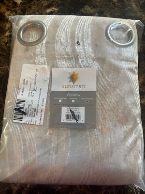 SunSmart Curtain Window 1 Panel Total Blackout Thermal Technology Ivory ...