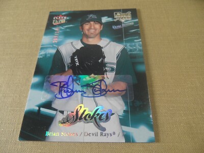 5A-76 2007 FLEER ULTRA BASEBALL CARD #326 Brian Stokes autograph DEVIL ...