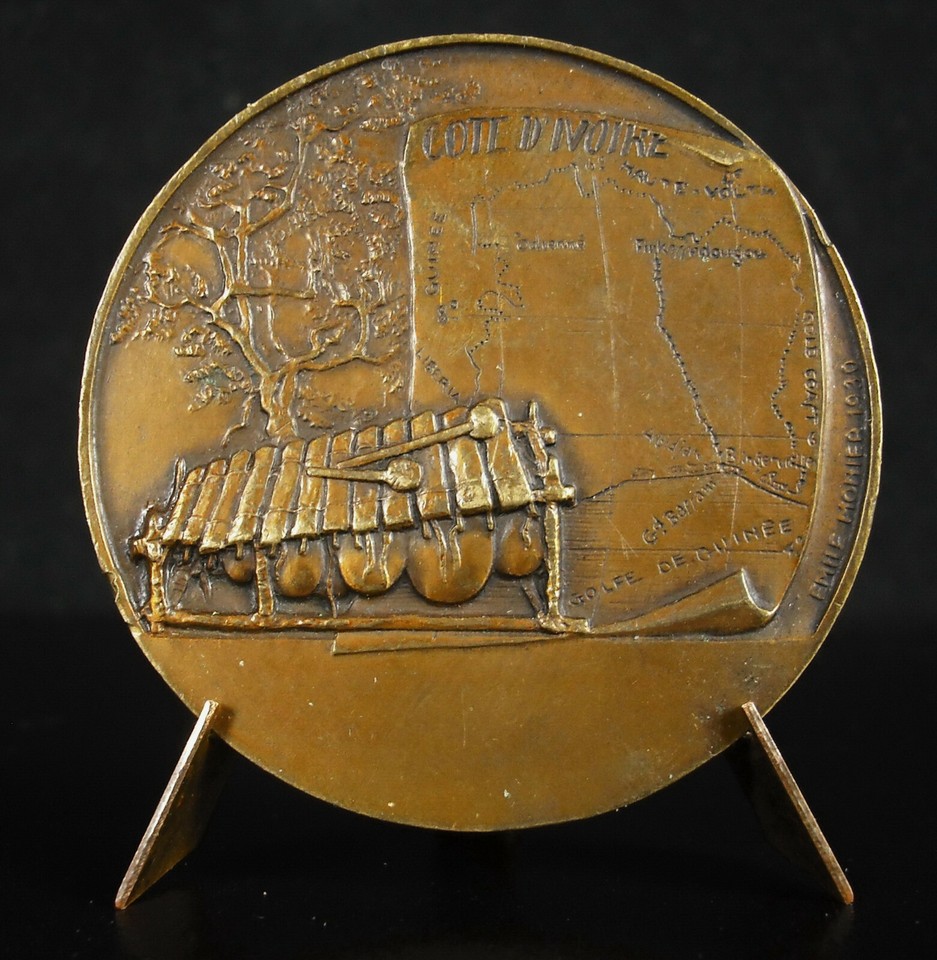 Medal Port D'Abidjan 1940 Side / Coast Ivory All Senoufos Colonies ...