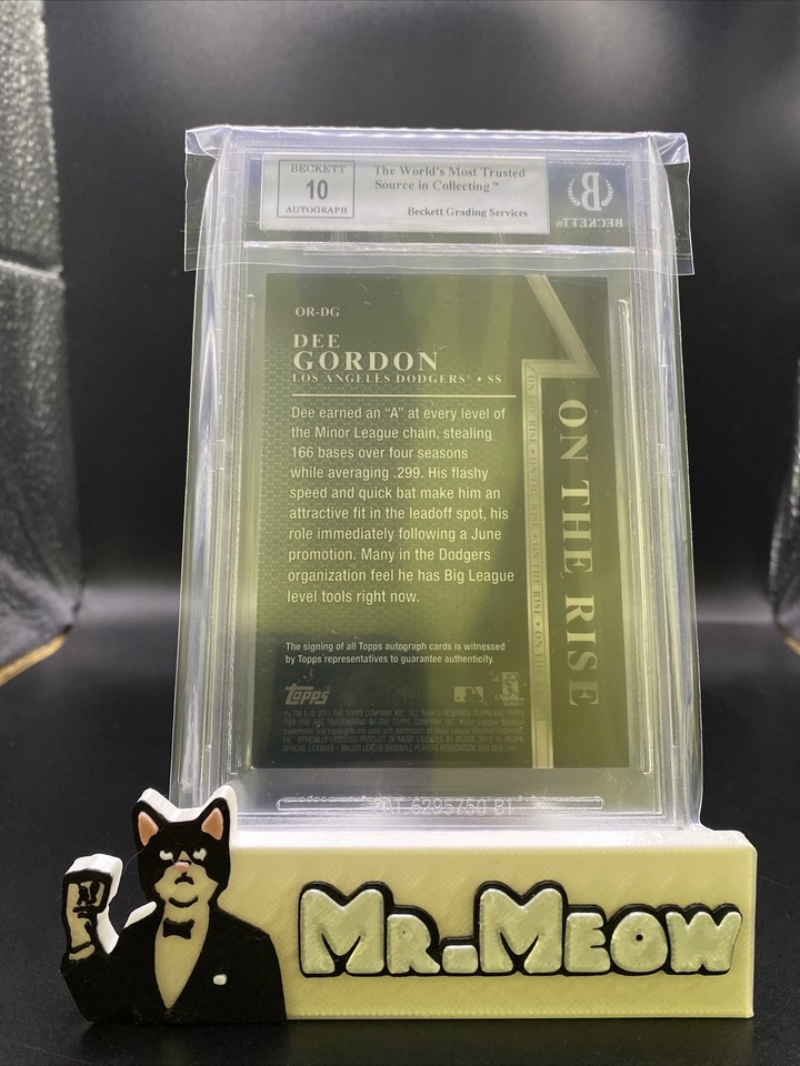 2011 Topps Tier One On the Rise Auto /999 Dee Gordon #OR-DG RC Auto BGS ...