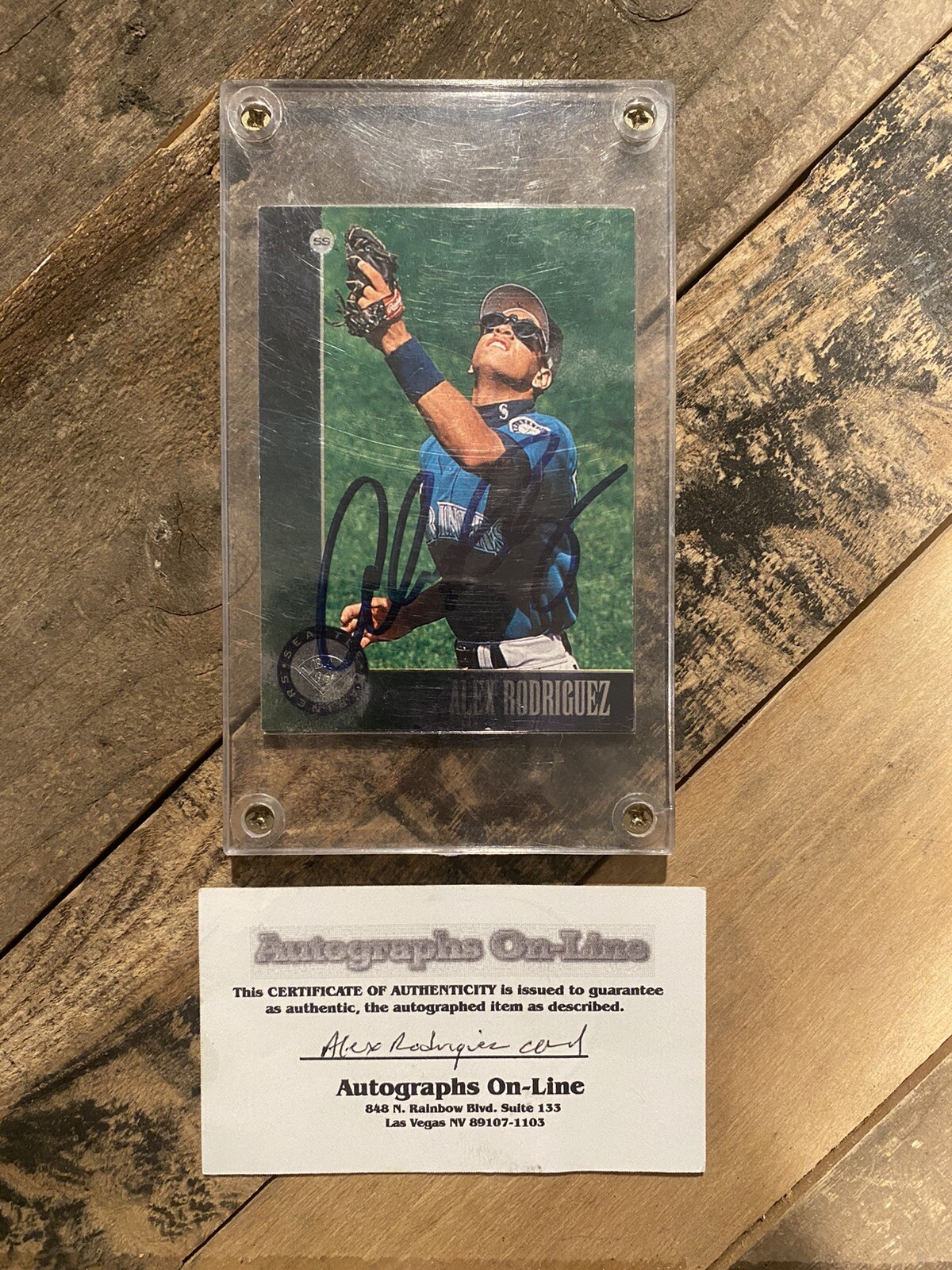 Alex Rodriguez Seattle Mariners 1996 Rookie Auto