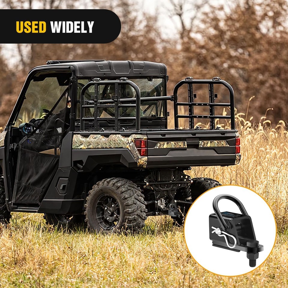 Nilight 2 Inch Rear Trailer Hitch Receiver Kit for ATV UTV Rear Bumper ...