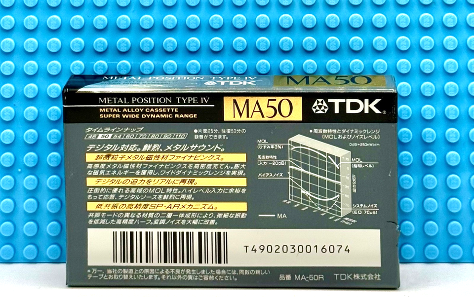TDK MA 50 TYPE IV 1992 JAPAN BLANK CASSETTE TAPE (1) (SEALED) | eBay