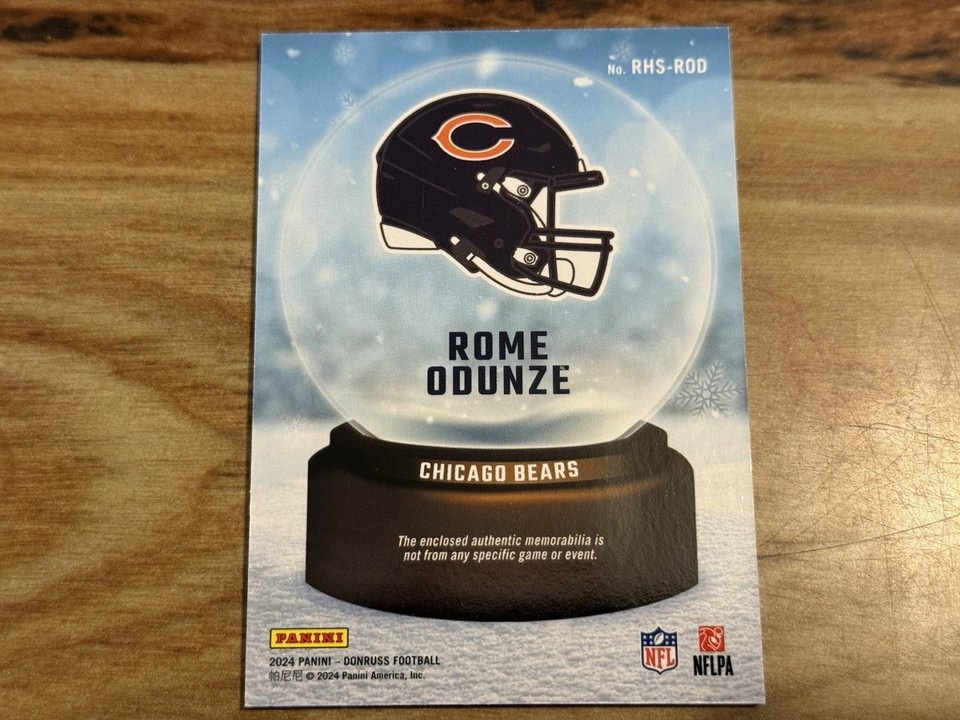 2024 Panini Donruss Rome Odunze Rookie Holiday Sweaters Relic #RHS-ROD ...