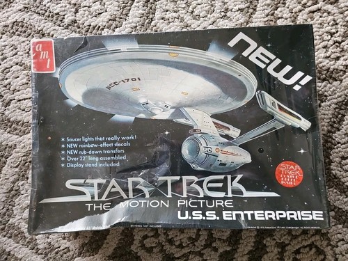 1979 AMT Matchbox Star Trek The Motion Picture USS Enterprise Light Up ...