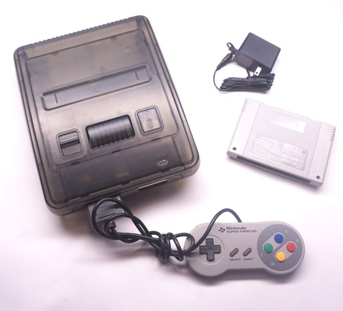 SNES Clear Black Super Nintendo Famicom New Shell + Controller ...