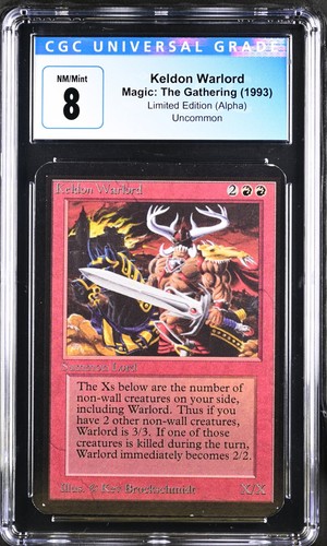 Magic: the Gathering MTG Keldon Warlord [Alpha Edition] Graded CGC 8 NM ...