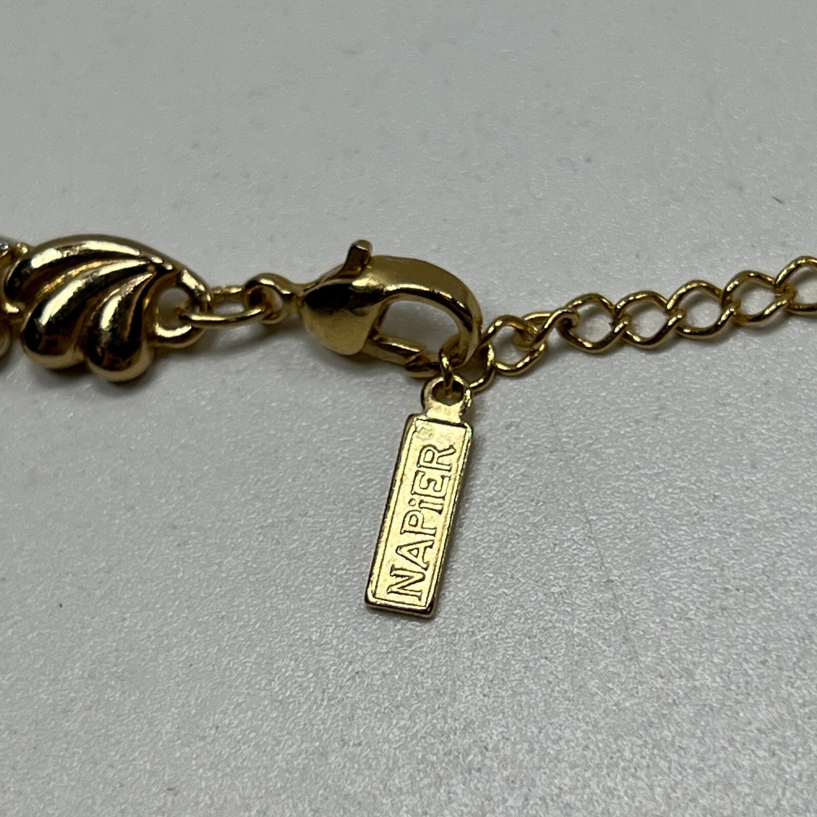 Napier Two Tone Silver Gold Shell Shape Chain Link Ne… - Gem