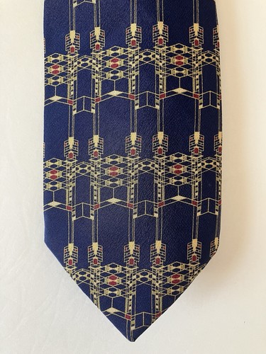 Frank Lloyd Wright Men's Necktie Tie Silk Satin Robie House Gate Hand ...