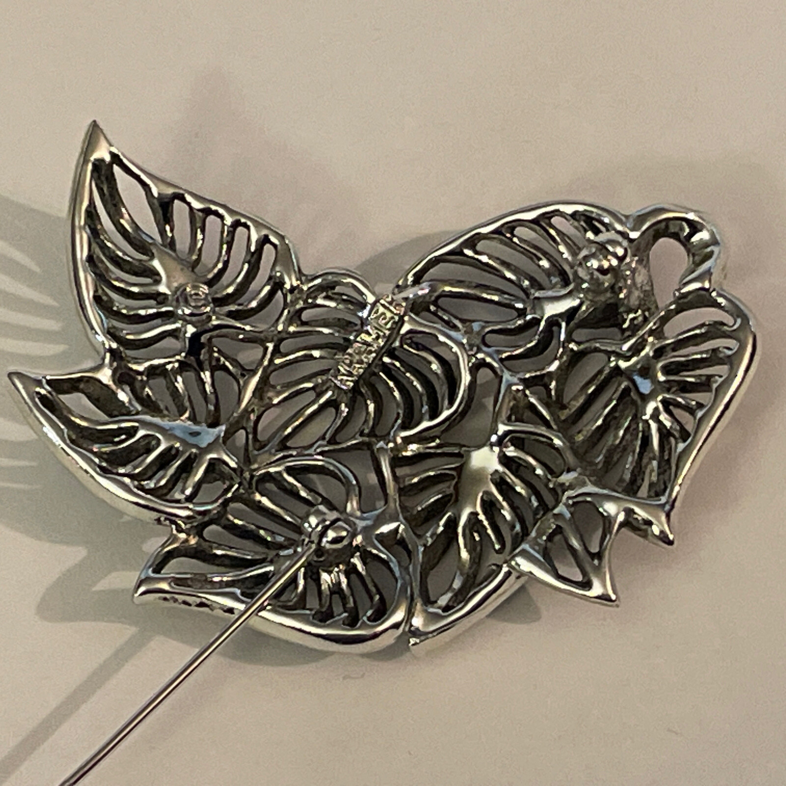 VINTAGE JEWELED RHINESTONE LEAVES SIGNED KRAMER PIN/BROOCH 🌺🌺 | eBay