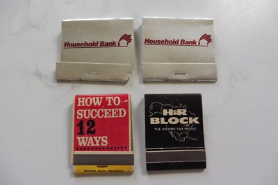 VTG H&R BLOCK HOUSEHOLD BANK 12 WAYS UNSTRUCK MATCHBOOK BRAND ADS SELF ...