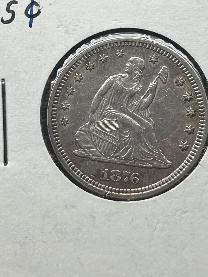 Reduced Price 1876 P Seated Liberty Quarter Sharp Detailed Coin | eBay