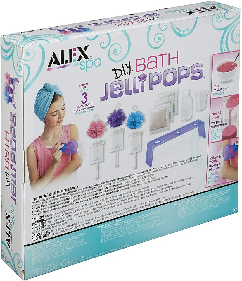Spa Girl's DIY Bath Jelli Pops Soap Making Kit Toy Fun Craft Set ...