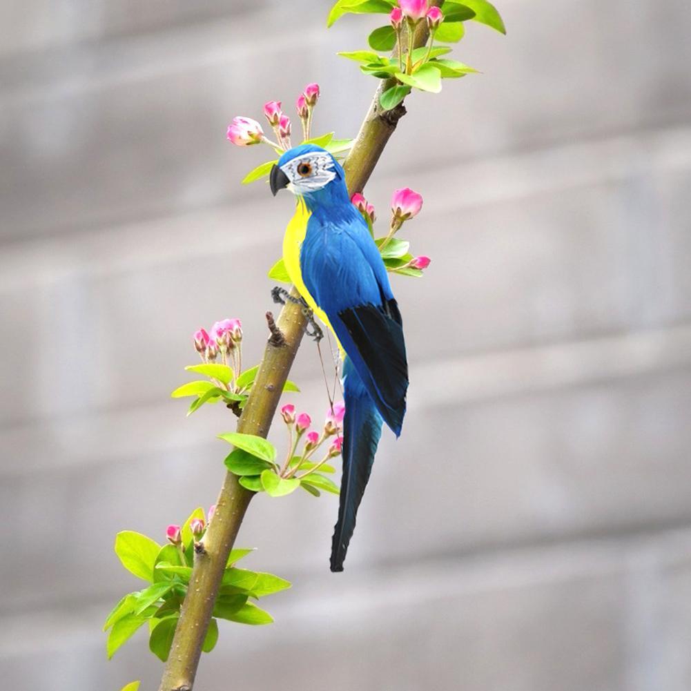 Artificial Simulation Foam Parrot Feather Garden Bird Prop Decor (Lake ...