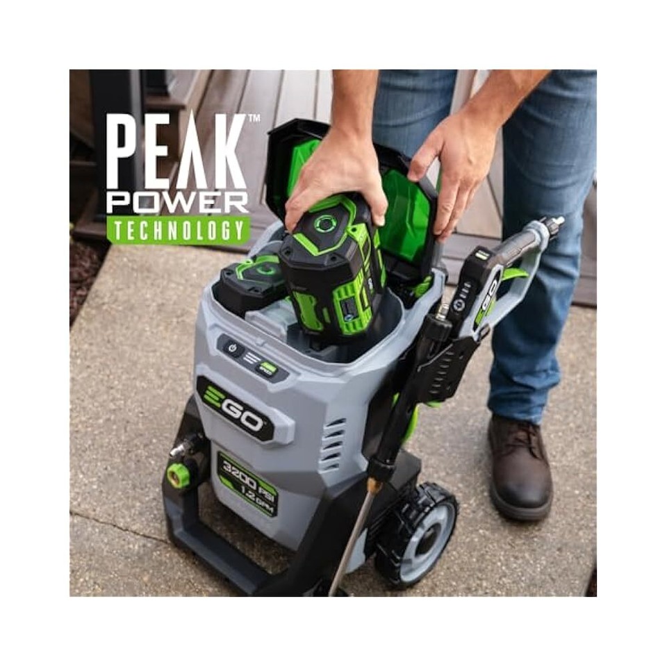 Pressure Washer, 3200 PSI Electric, Adjustable Settings, Battery ...