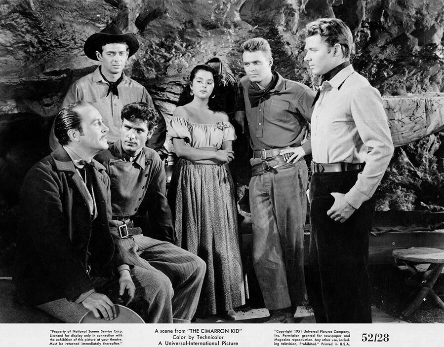 Audie Murphy, John Hubbard, Yvette Duguay - The Cimarron Kid (1952) - 8 ...