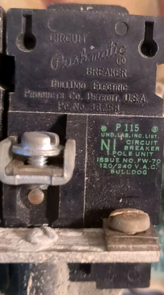 Pushmatic Circuit Breaker Bulldog P115 - 15 Amp | eBay