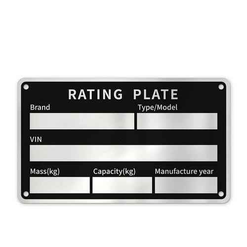 85x50MM SERIAL DATA ID PLATE MODEL NUMBER TAG HIN HULL VEHICLE TRUCK ...