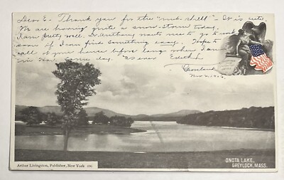 PC Onota Lake,Greylock Mass Berkshires~Picturesque America Series~Flag ...