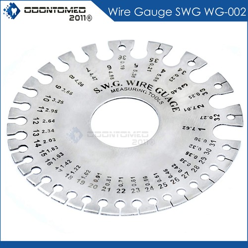 Round Wire Gauge Measuring Tool Thickness Diameter Gage SWG Sheet Metal ...