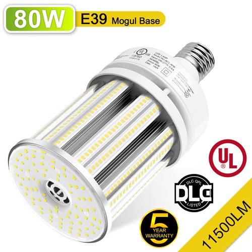 80 Watt LED Corn Light Bulbs E39 Mogul Retrofit Parking Lot Street ...