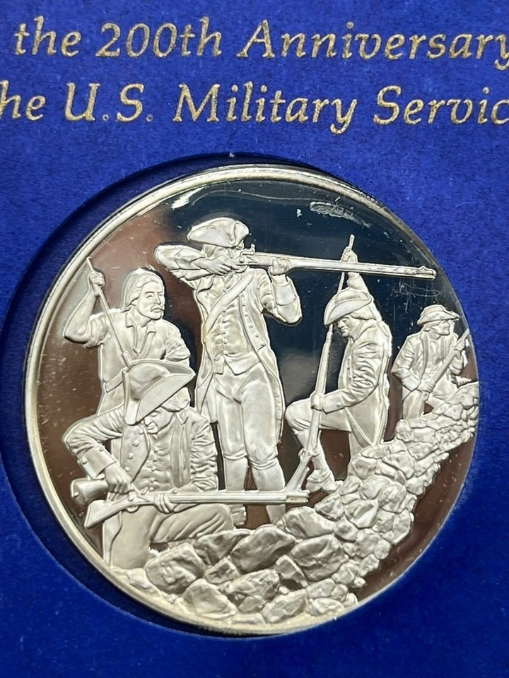 1975 Sterling Silver 200th Anniversary Military Service Coin (14923) | eBay