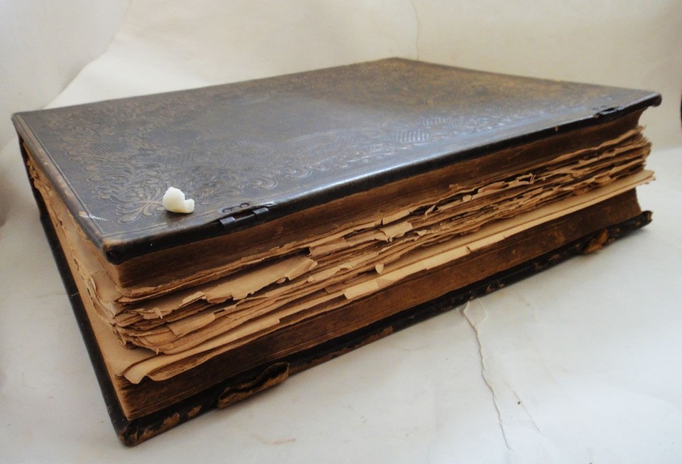 1867 antique LARGE BIBLE~DAVID F. GRESH reading pa PHILADELPHIA IMPRINT ...