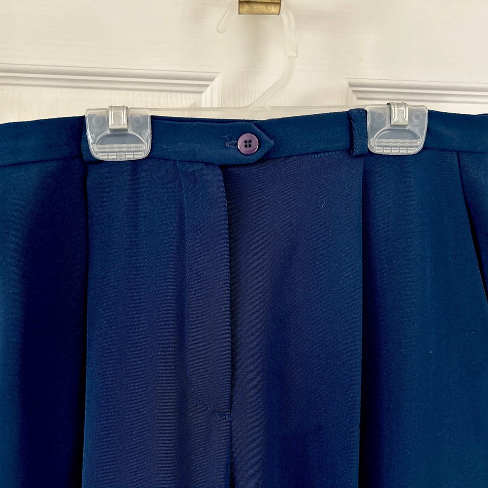 WOMEN'S NAVY POLYESTER DRESS PANTS - BY: CASUAL CORNER & CO-- WAIST ...