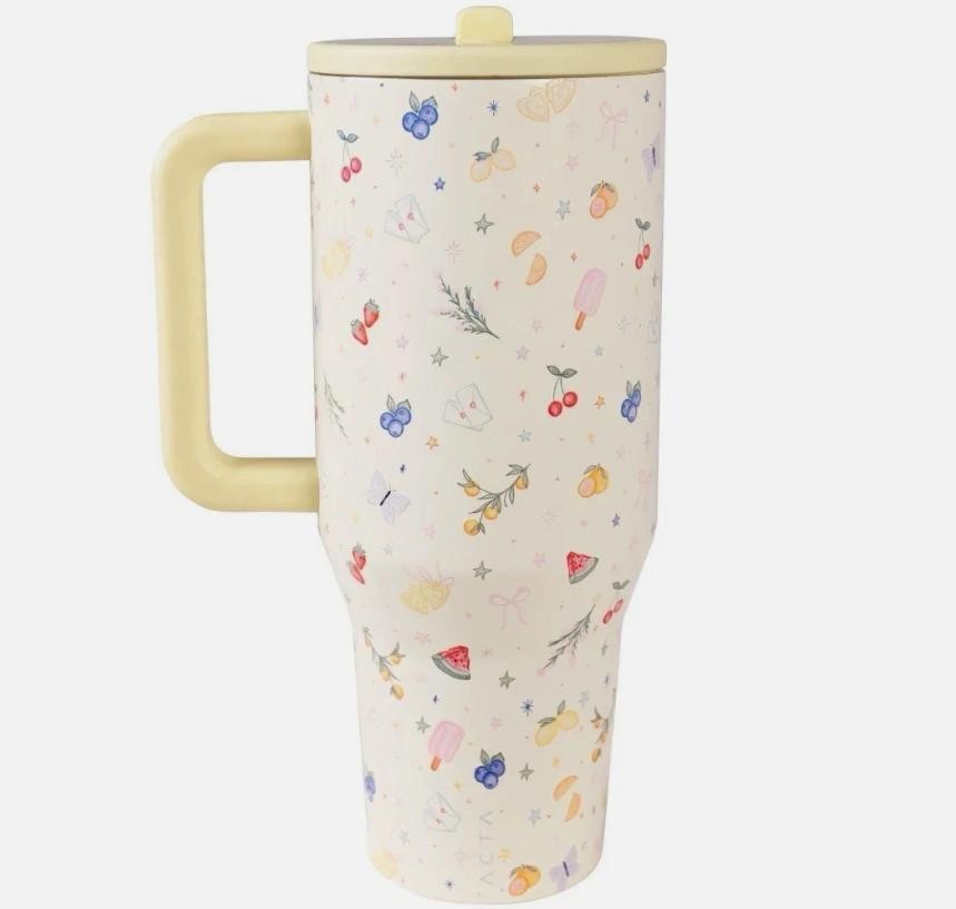 New HydroJug Berries & Cream Acta x Tori Halford 40 oz Traveler Tumbler ...