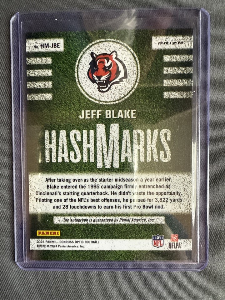 Jeff Blake - 2024 Optic HashMarks Autograph # HM-JBE | eBay