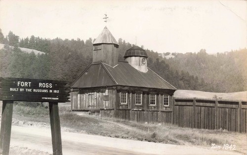 Fort Ross CA "Built by the Russians in 1812" RPPC | eBay