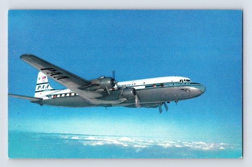Postcard Pan American Airlines Am Airplane Super 6 Clipper 1960s ...