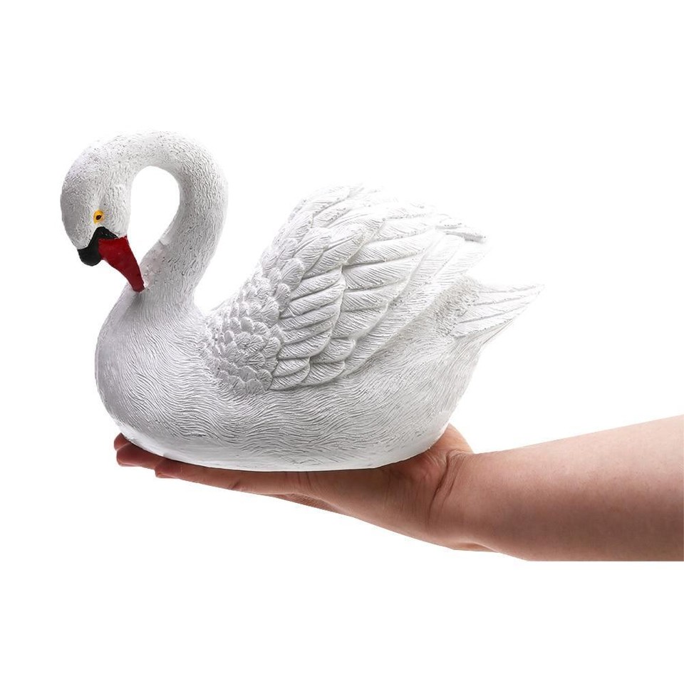 Lifesize White Swan Decoy Pond Decoration Floating Ornamental Garden ...