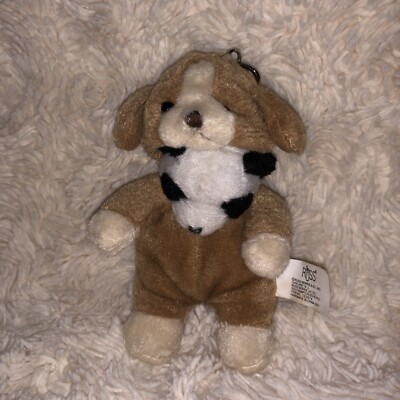 Vintage Russ Berrie Keychain Key ring Panda Bear Soft Toy Dressed As ...