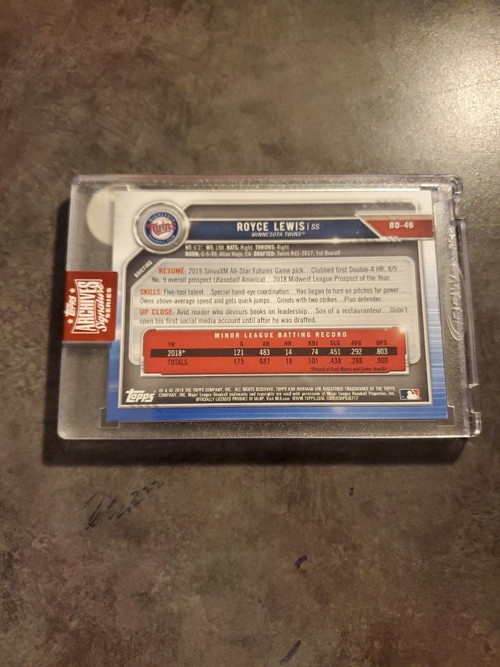 Royce Lewis 2023 Topps Archives Autograph BD-46 /70 Minnesota Twins | eBay