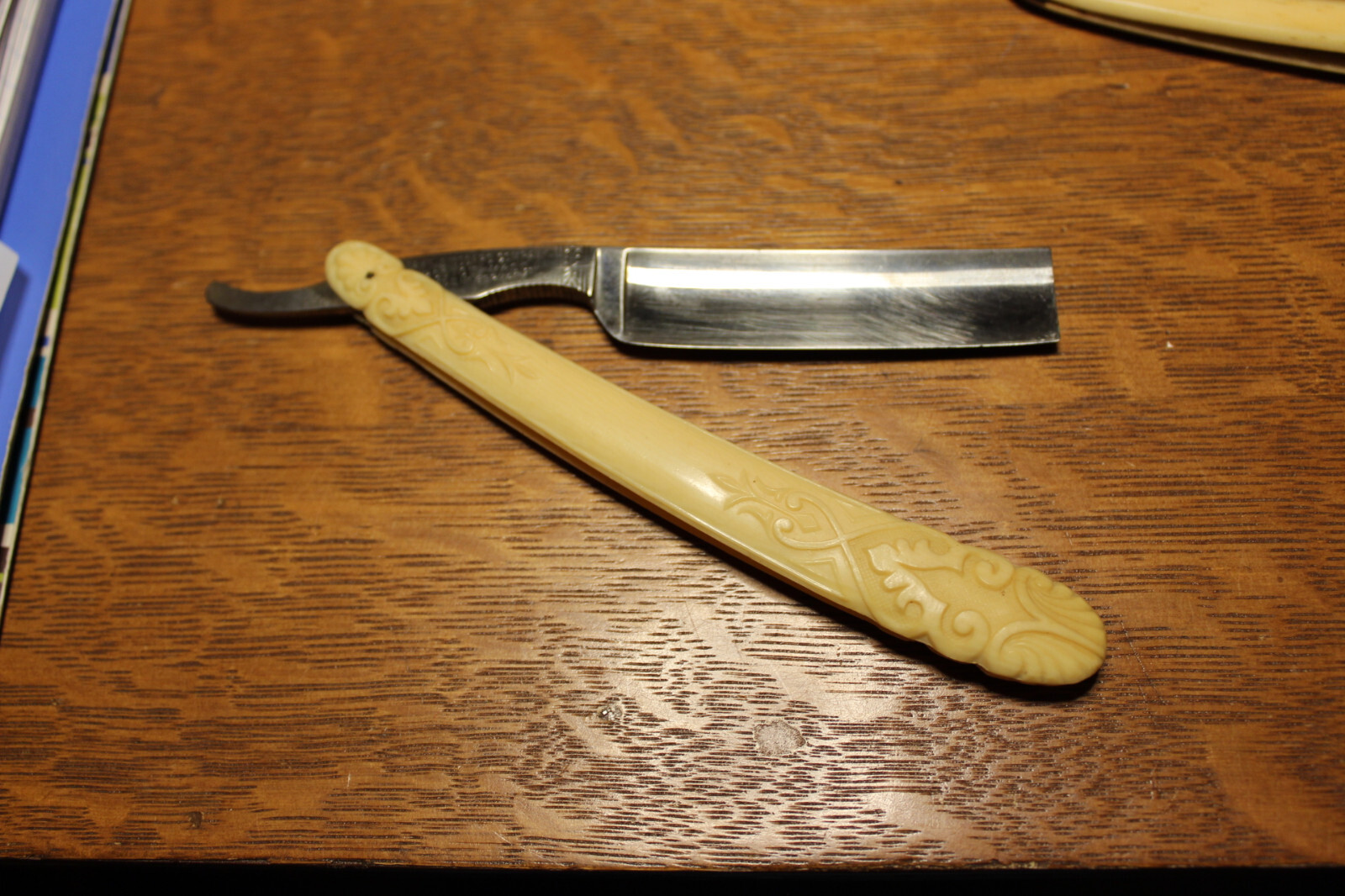 VINTAGE "OPTIMUS" DAME STODARD BOSTON MASS. STRAIGHT RAZOR DECORATIVE ...