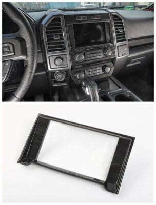 15-21 Ford F150 Molded Black Wood Grain GPS Navigation Dash Trim Bezel ...