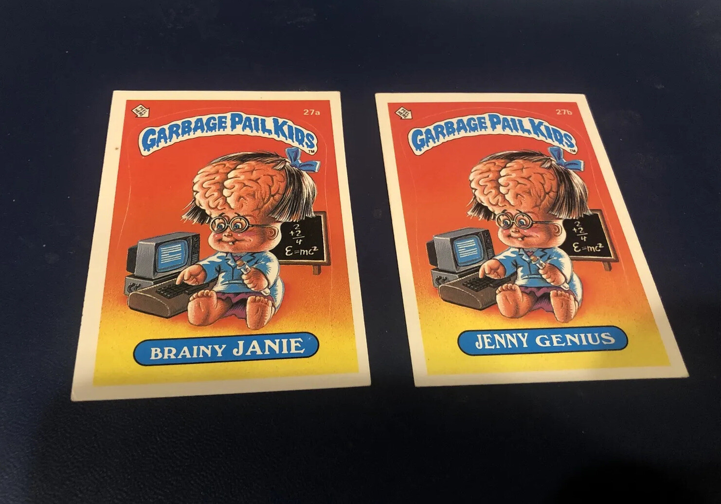 1985 Garbage Pail Kids UK Minis - Brainy Janie / Jenny Genius - 27a ...