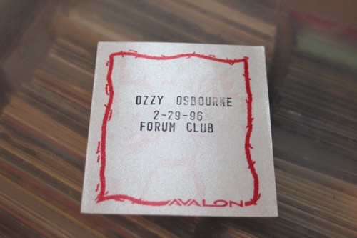 Ozzy Osbourne - unused Stick On Backstage Pass LA Forum 2-29-1996 | eBay