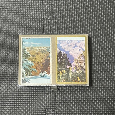 Vintage Congress Playing Cards Cell-U-Tone Finish Landscape Double Deck ...