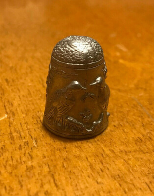 Vintage Birds Flowers Made in England Pewter Thimble Free S&H | eBay