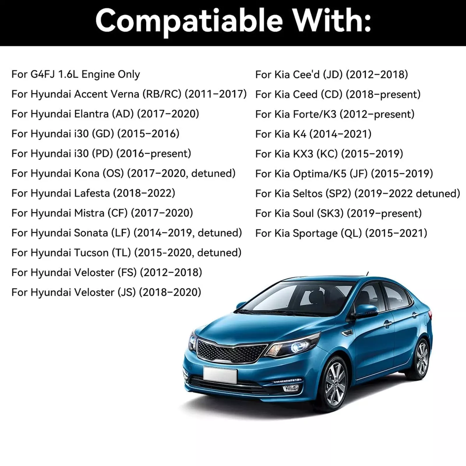 Long Block Engine Assembly Fits Kia Optima Hyundai Elantra 1.6L Turbo ...