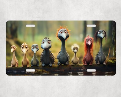 Dinosaur Birds Front License Plate, Car Accessory, Vanity Plate ...