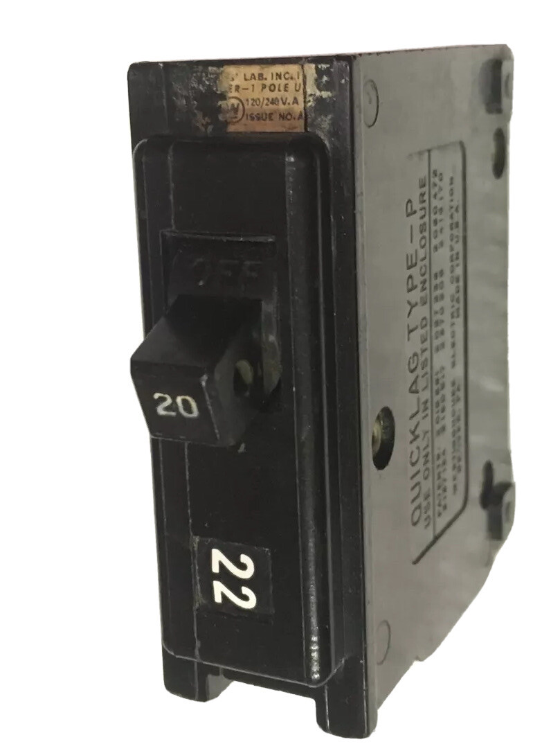 WESTINGHOUSE QNPL1020 HQP1020 1 Pole 20 Amp Quicklag P Circuit Breaker ...