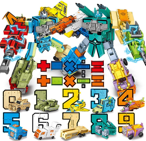 Number Robots Transforming Action Figure Toys,Number Bots Toys, School ...